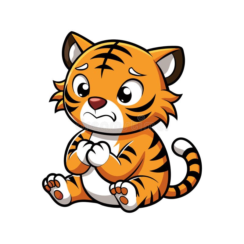 Playful Tiger Cub Enjoying Writing Adventure Stock Vector ...