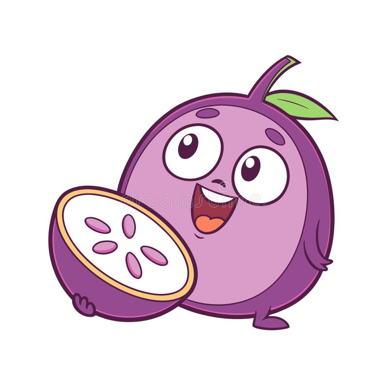 Playful Ube Cartoon Character Stock Vector - Illustration of character ...