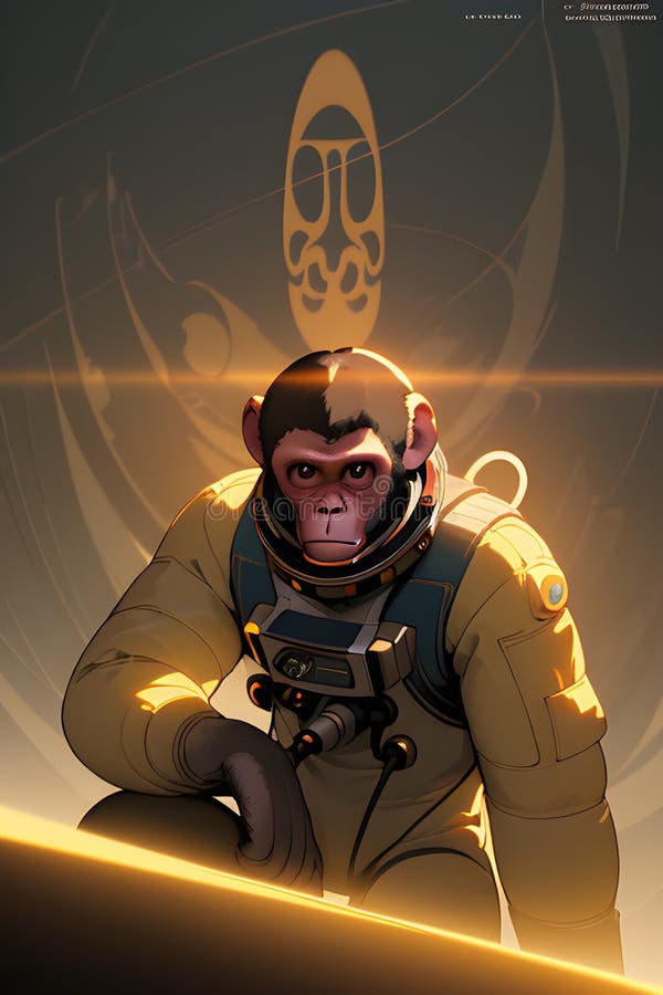 Monkey Astronaut, a Playful Vector Artwork Blending Adventure and ...