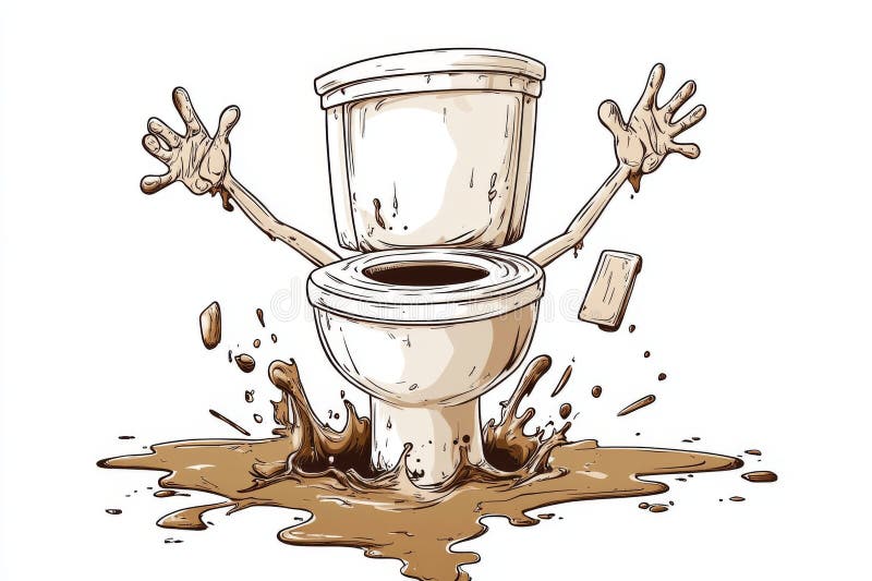 Funny Toilet Vector Design stock illustration. Illustration of silly ...