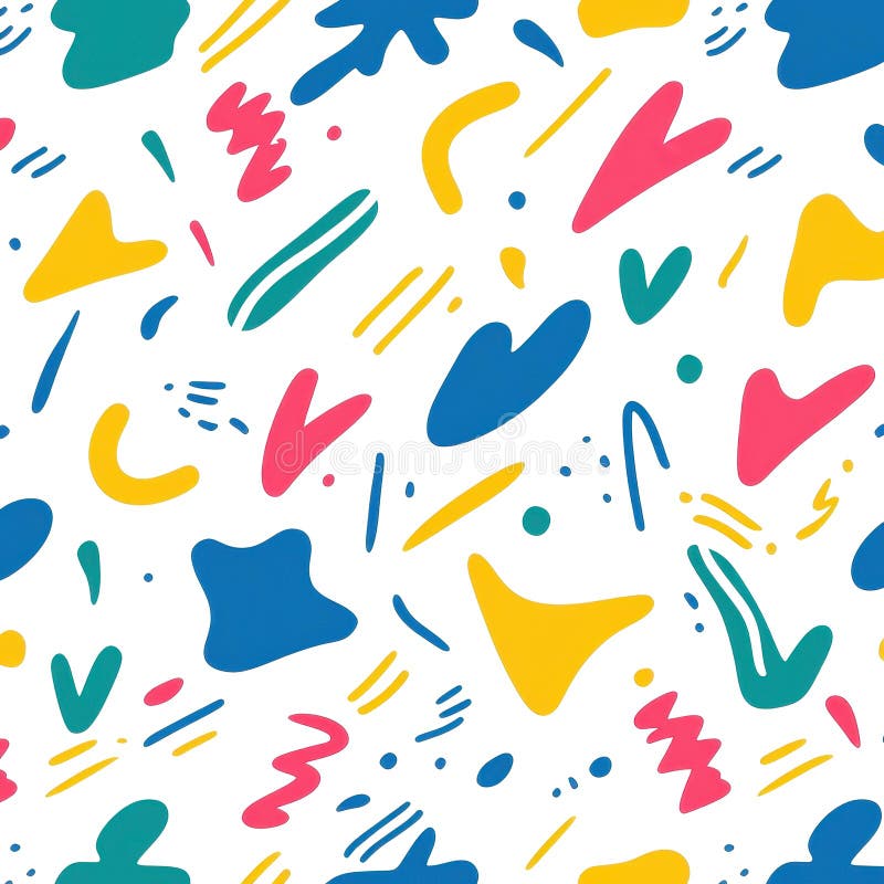 Playful and Vibrant Squiggle Patterns Perfect for Kids Rooms or Trendy ...