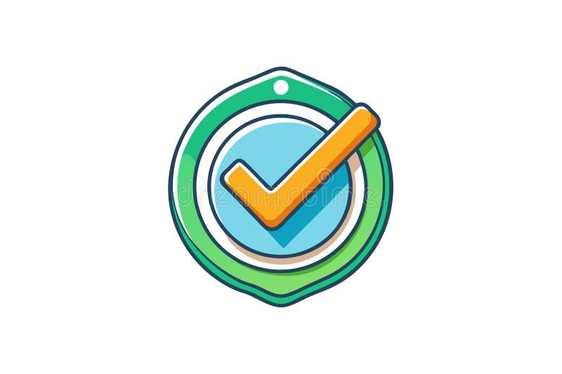 Playful and Vibrant Vector Illustration of a Verification Check Mark ...
