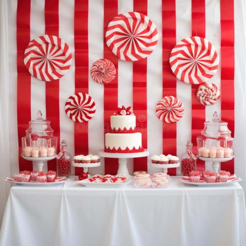 A Playful and Whimsical Option, with Red and White Candy Cane Stripes ...