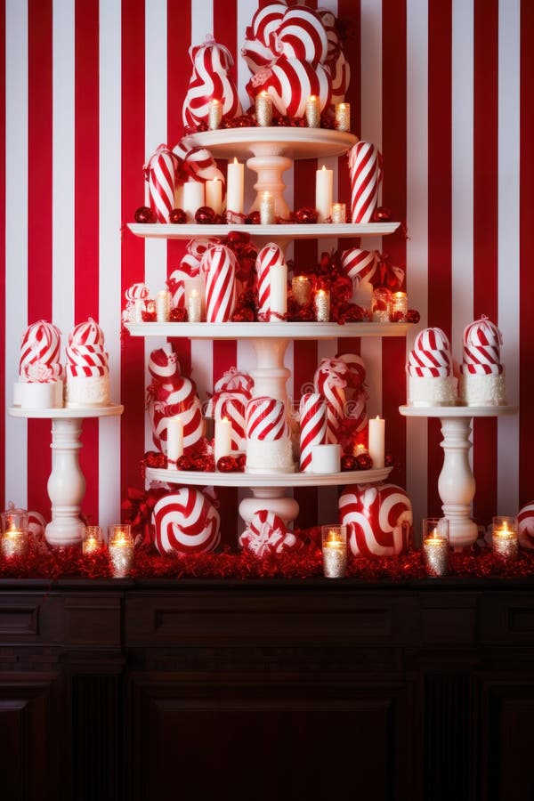 A Playful and Whimsical Option, with Red and White Candy Cane Stripes ...