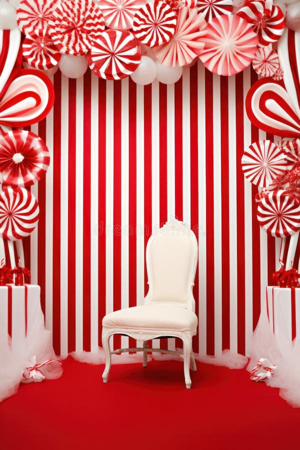 A Playful and Whimsical Option, with Red and White Candy Cane Stripes ...