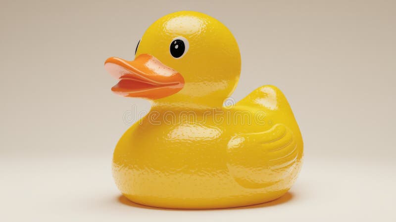 Playful Yellow Rubber Duck, on Transparent Background Stock Photo ...