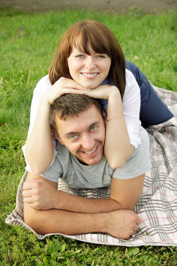 Happy Young Couple Kissing Outdoor Stock Photo - Image of outdoor, date ...