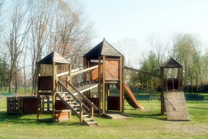 Jungle gym stock photo. Image of wooden, house, outdoors - 1929298