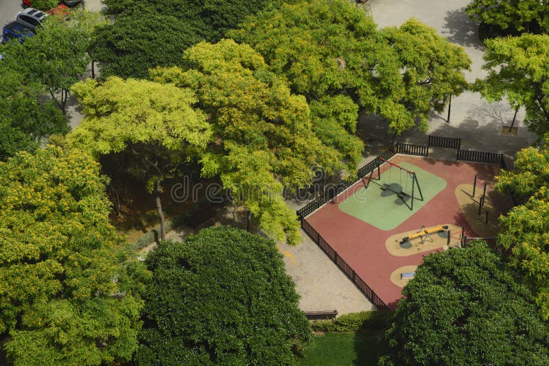 Playground from above stock photo. Image of background - 89118862