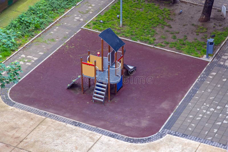 Playground Aerial View stock photo. Image of slide, outside - 285954202