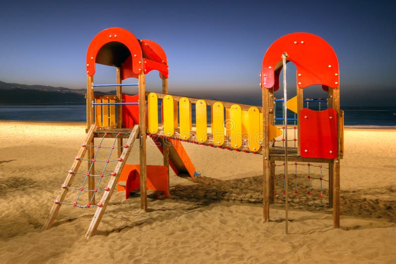 Playground by the beach stock image. Image of beautiful - 23873689