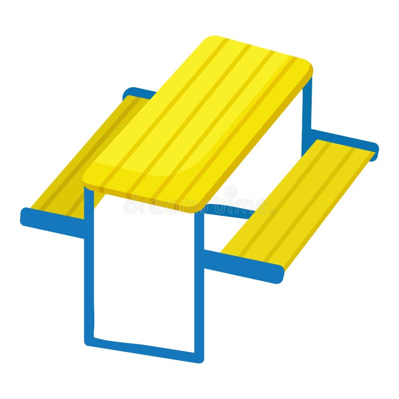 Playground Bench Icon Cartoon Vector. Park Outdoor Stock Vector ...