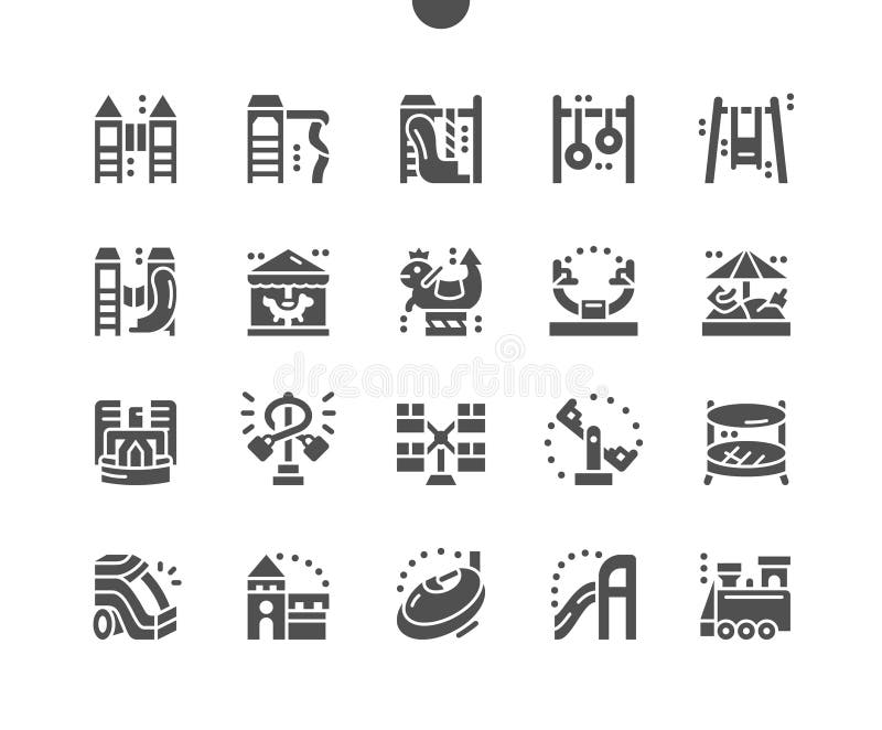 Playground. Childrens Play Complex. Carousel, Sandbox Stock Vector ...