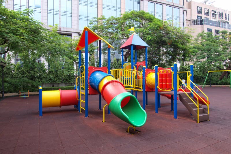Playground in a city park stock photo. Image of park - 21103148