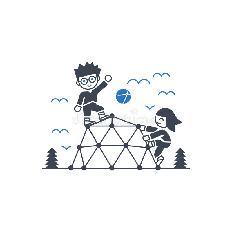 Playground Climbing Structure Icon Stock Illustration - Illustration of ...