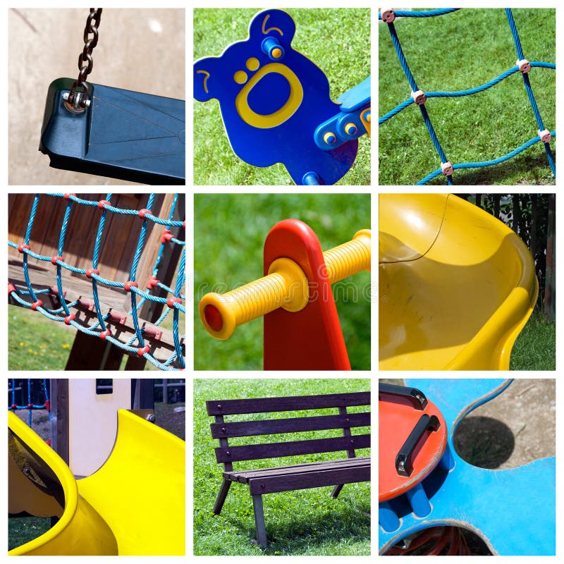 Playground collage stock photo. Image of happy, detail - 25889180