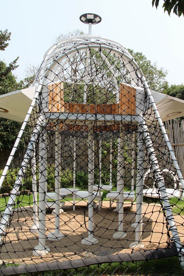 The Playground Equipment in the Park Stock Image - Image of modern ...