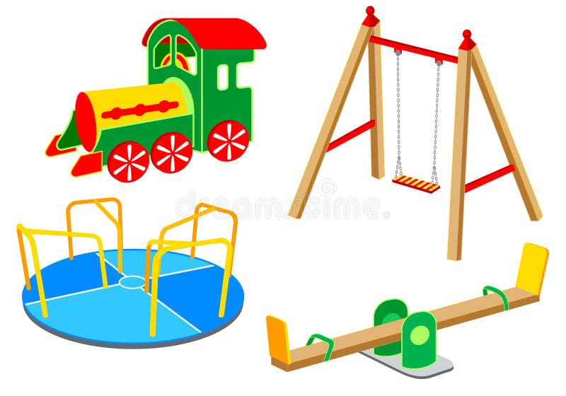 Playground Equipment | Set 1 Stock Vector - Illustration of playspace ...