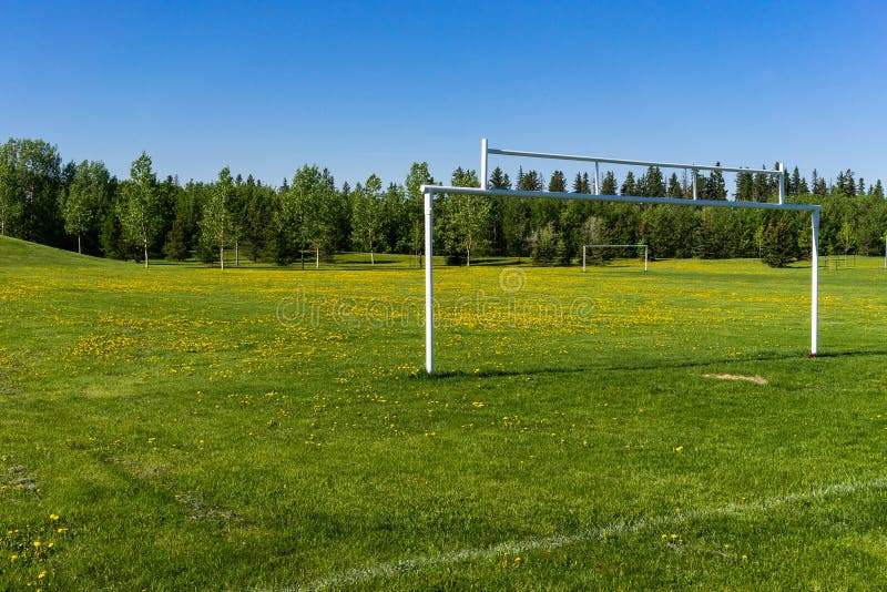 Playground Field in Spring Time Stock Image - Image of urban, city ...