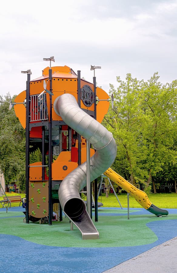 Playground for Fun Games and Children`s Education Stock Photo - Image ...