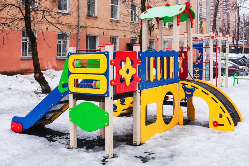 Playground for Fun Games and Children`s Education Stock Image - Image ...