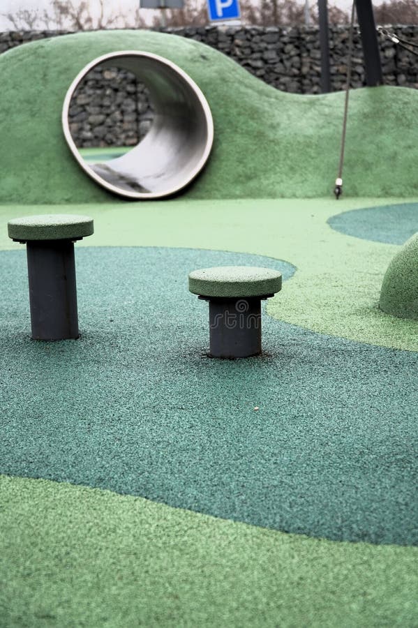 A Playground for Games Made of Safe Materials. Stock Photo - Image of ...