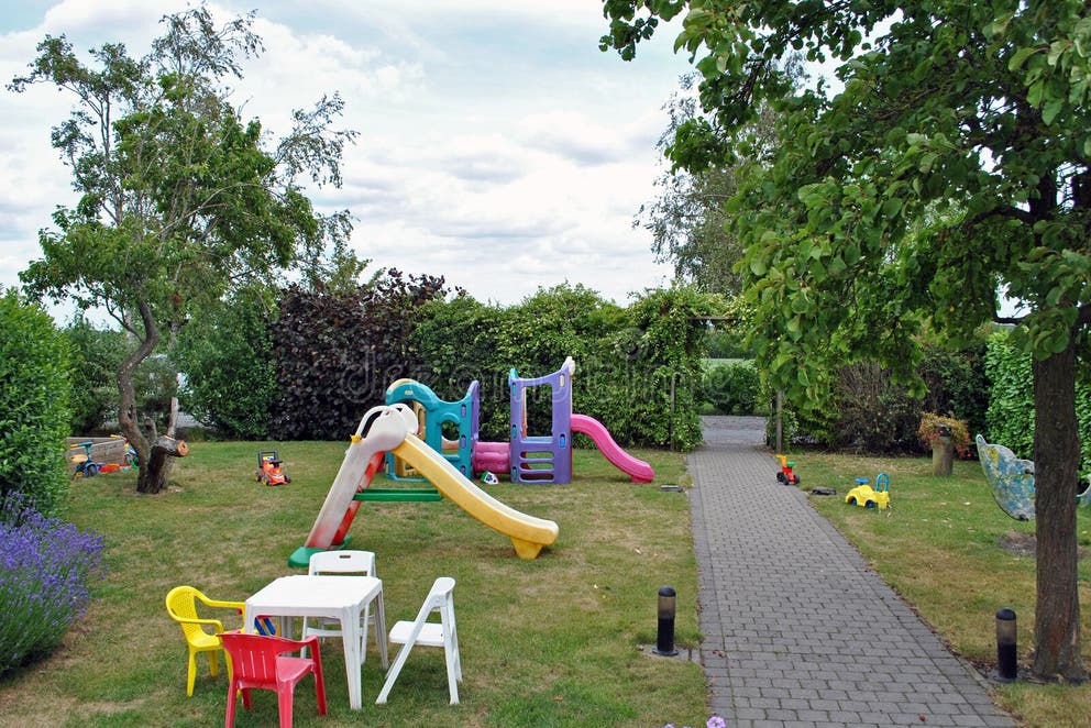 Playground garden stock image. Image of chairs, lavender - 22690867