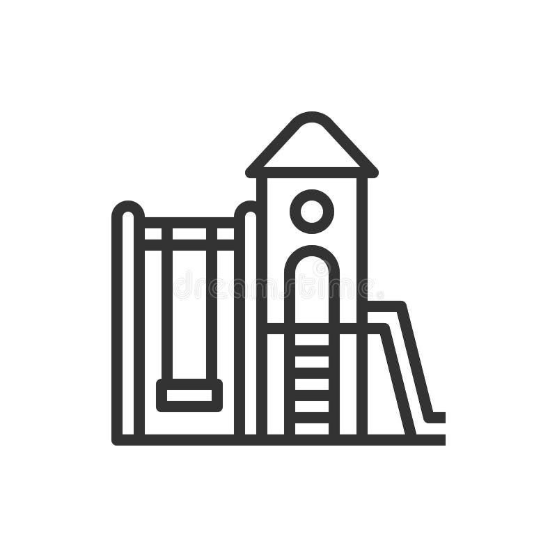 Playground Icon Line Vector Stock Vector - Illustration of outline ...