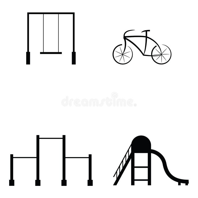 Playground icon set stock illustration. Illustration of silhouette ... Playground icon set stock illustration. Illustration of silhouette ...
