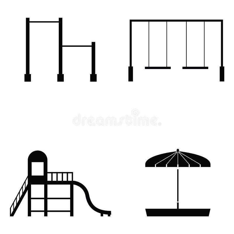 Playground icon set stock illustration. Illustration of silhouette ... Playground icon set stock illustration. Illustration of silhouette ...