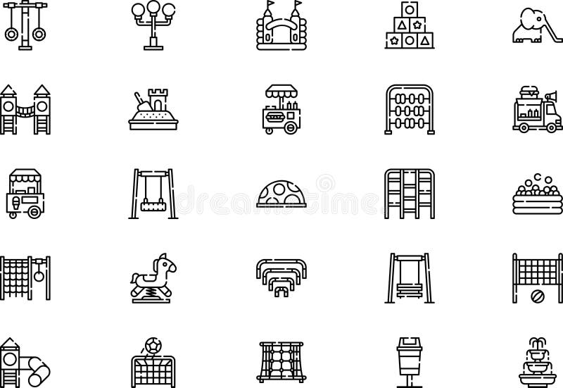 Playground Icons Collection is a Vector Illustration with Editable ...