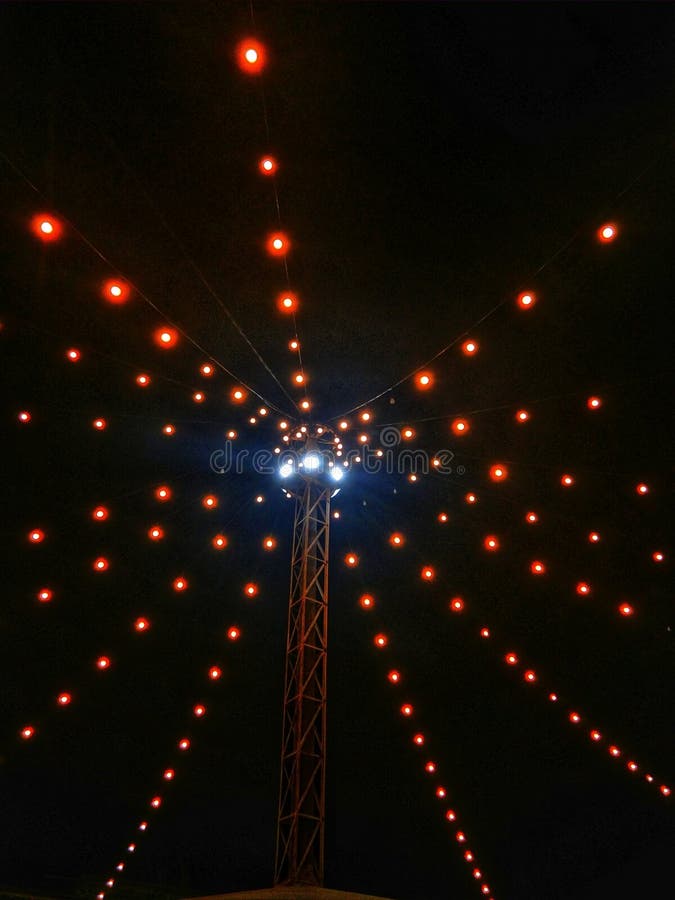 Playground light pole stock photo. Image of night, neon - 275028528