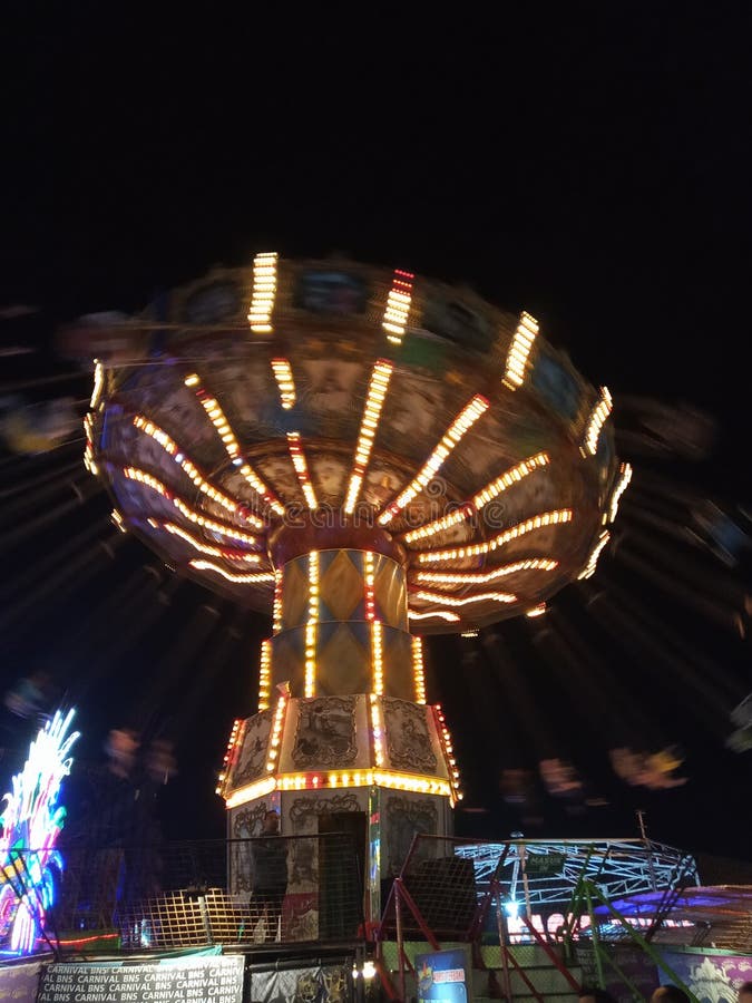 Playground at the night editorial stock image. Image of lights - 171903389