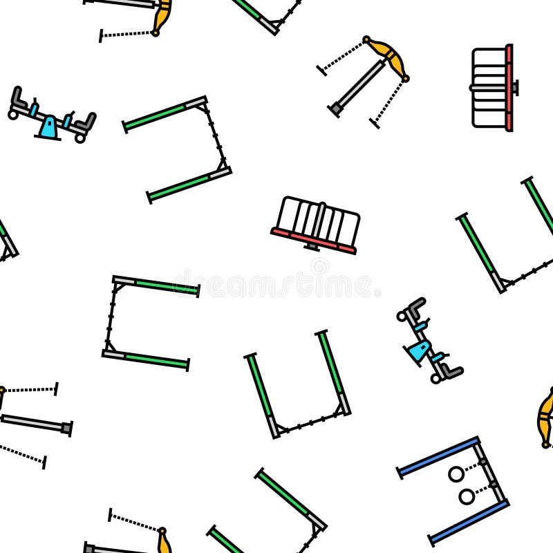 Playground Park Outdoor Play Vector Seamless Pattern Stock Vector ...