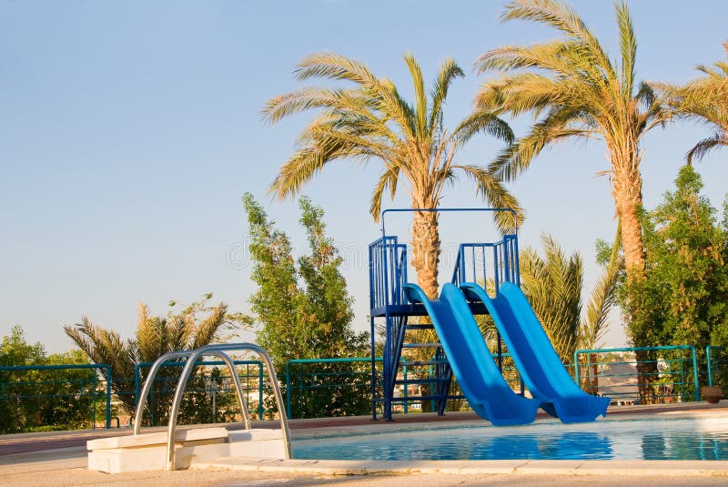 Playground with pool stock image. Image of childhood - 16565139