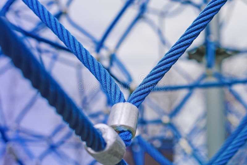 Playground with ropes stock image. Image of pretty, abstract - 142086871