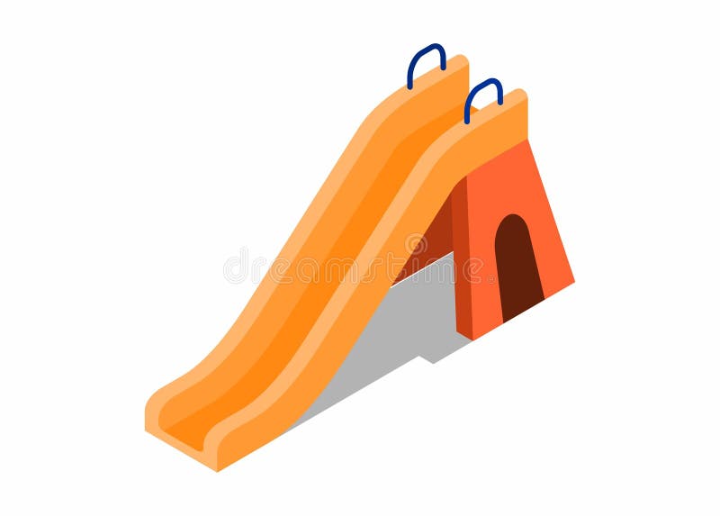 Playground Slide. Simple Flat Illustration in Isometric View. Stock ...