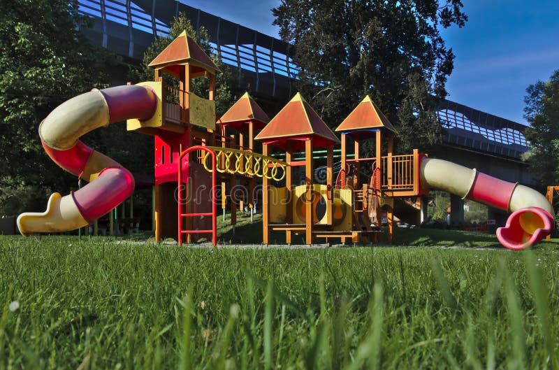 Playground for Small Children, Recreational Facilities Stock Image ...