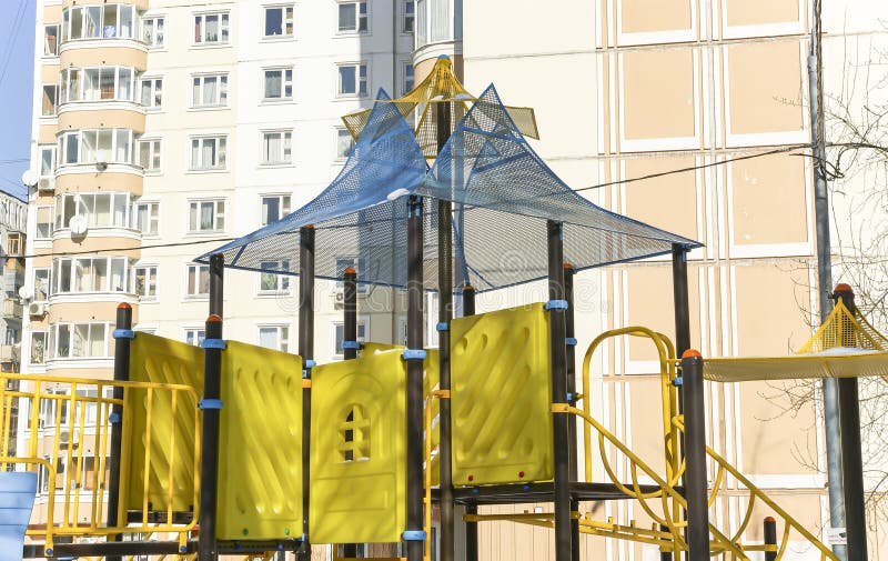 Playground Snowy Winters, Moscow, Russia Stock Photo - Image of garden ...