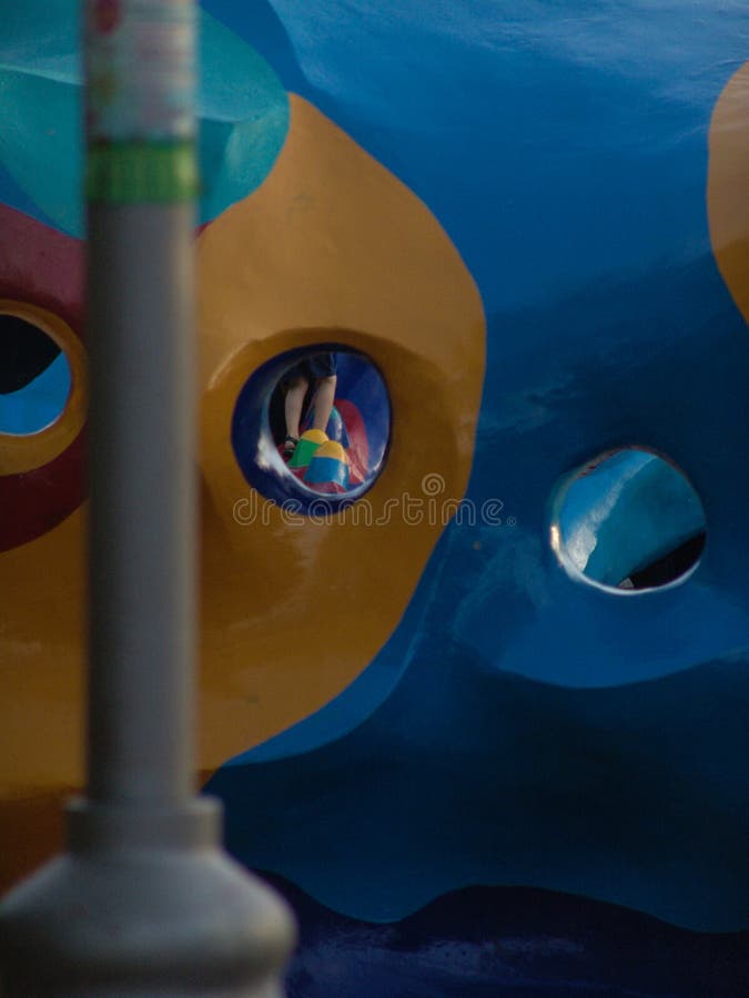 Playground Statue of for Kids in an Urban Park with a Lamp in the ...