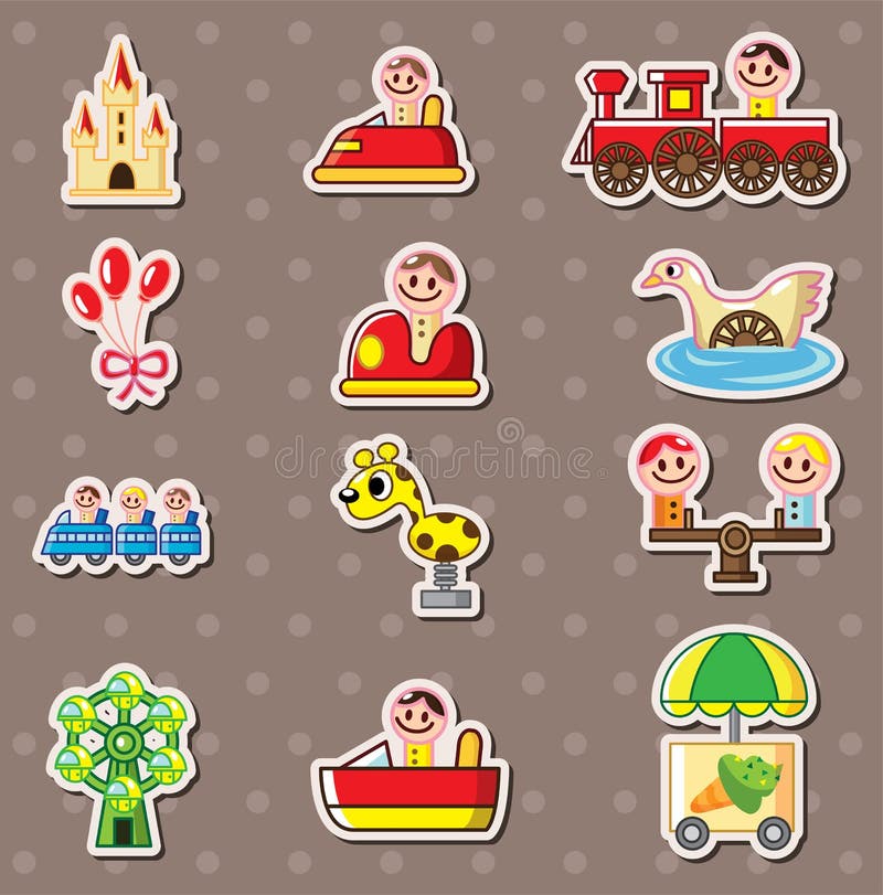 Playground stickers stock vector. Illustration of doodle - 26798509