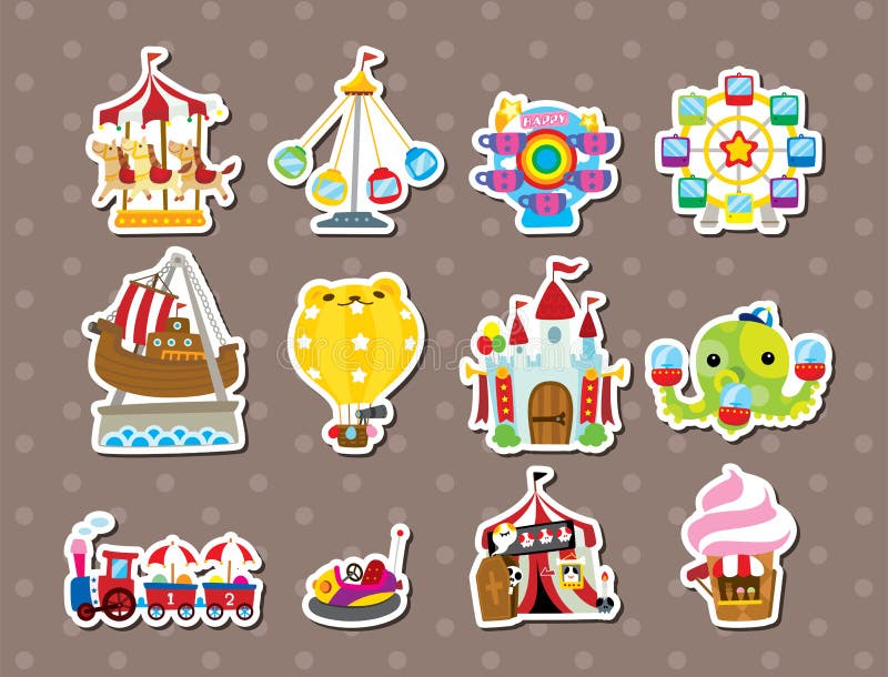 Playground stickers stock vector. Illustration of design - 27133062