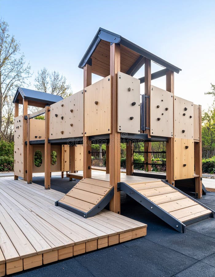 Playground Structure with Tactile Climbing Panels Designed for Accessibility and Sensory ...