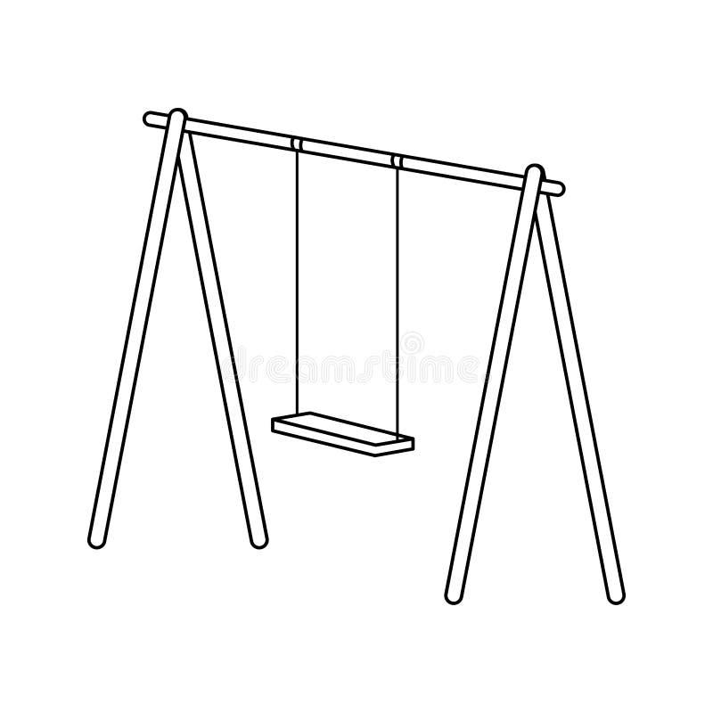 Playground Swing Playground Cartoon Stock Vector - Illustration of play ...