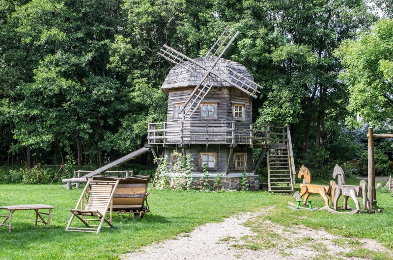 Playground and windmill stock image. Image of countryside - 42163583