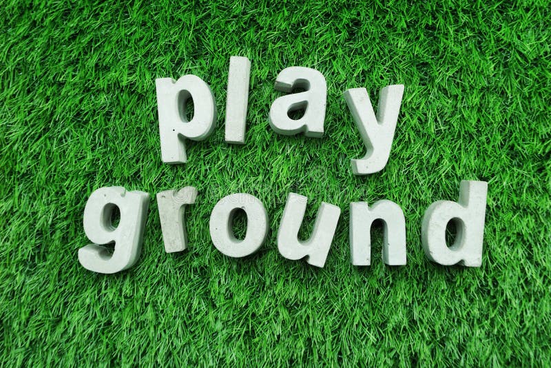 Playground Word Alphabet Letter on Green Grass Stock Photo - Image of ...