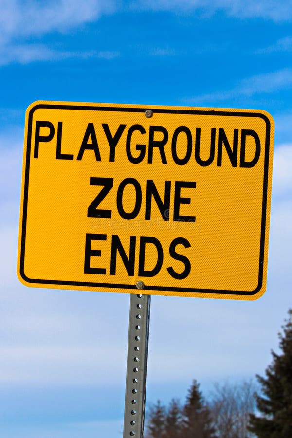 Playground Sign stock image. Image of kids, street, safety - 1345093