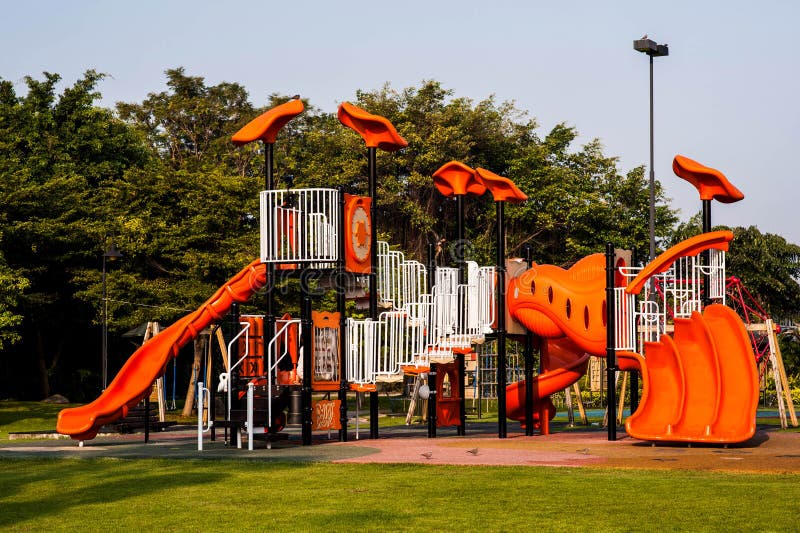 Playgrounds stock photo. Image of bright, park, yellow - 34484186