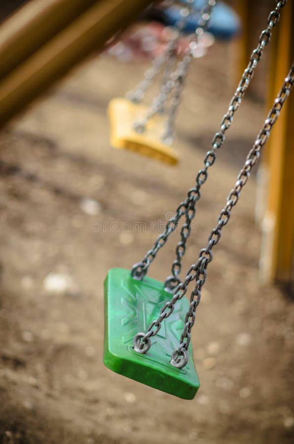 Playgroynd chain swing. stock photo. Image of lonely - 36842078