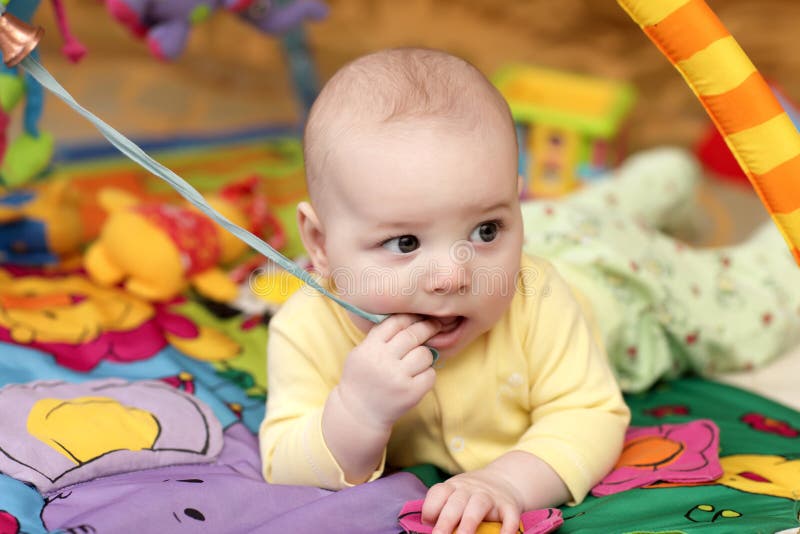 Playing baby stock photo. Image of active, bite, head - 23894346